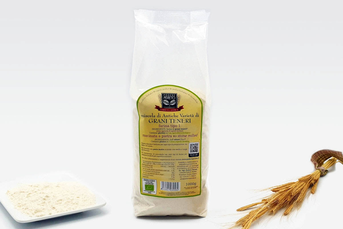 Semi-Whole Wheat Soft Flour | Italian type 1 organic flour